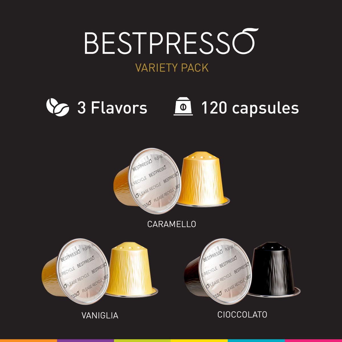 Flavored Variety Pack - 120 Capsules – Bestpresso.com